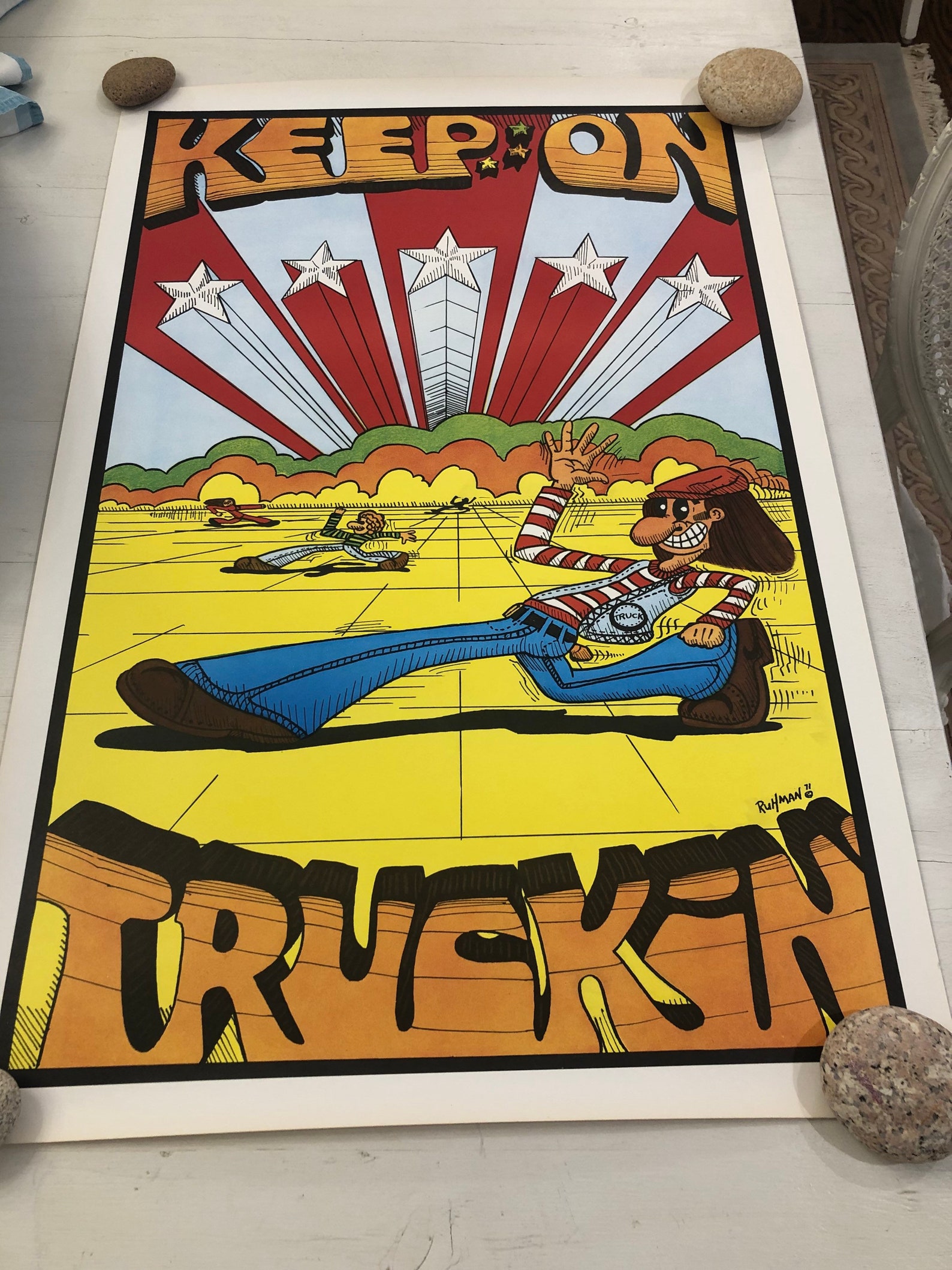 Vintage Keep on Truckin Hippie Poster/1970s Keep on Truckin - Etsy