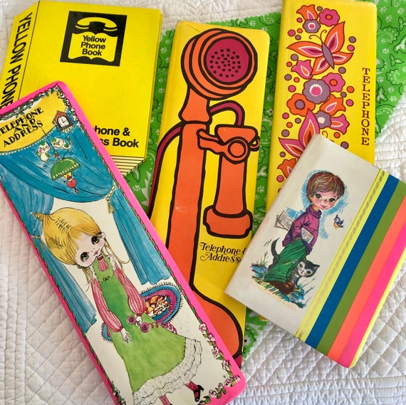 Vintage Telephone Address Book/groovy 1970s Phone Book Address - Etsy
