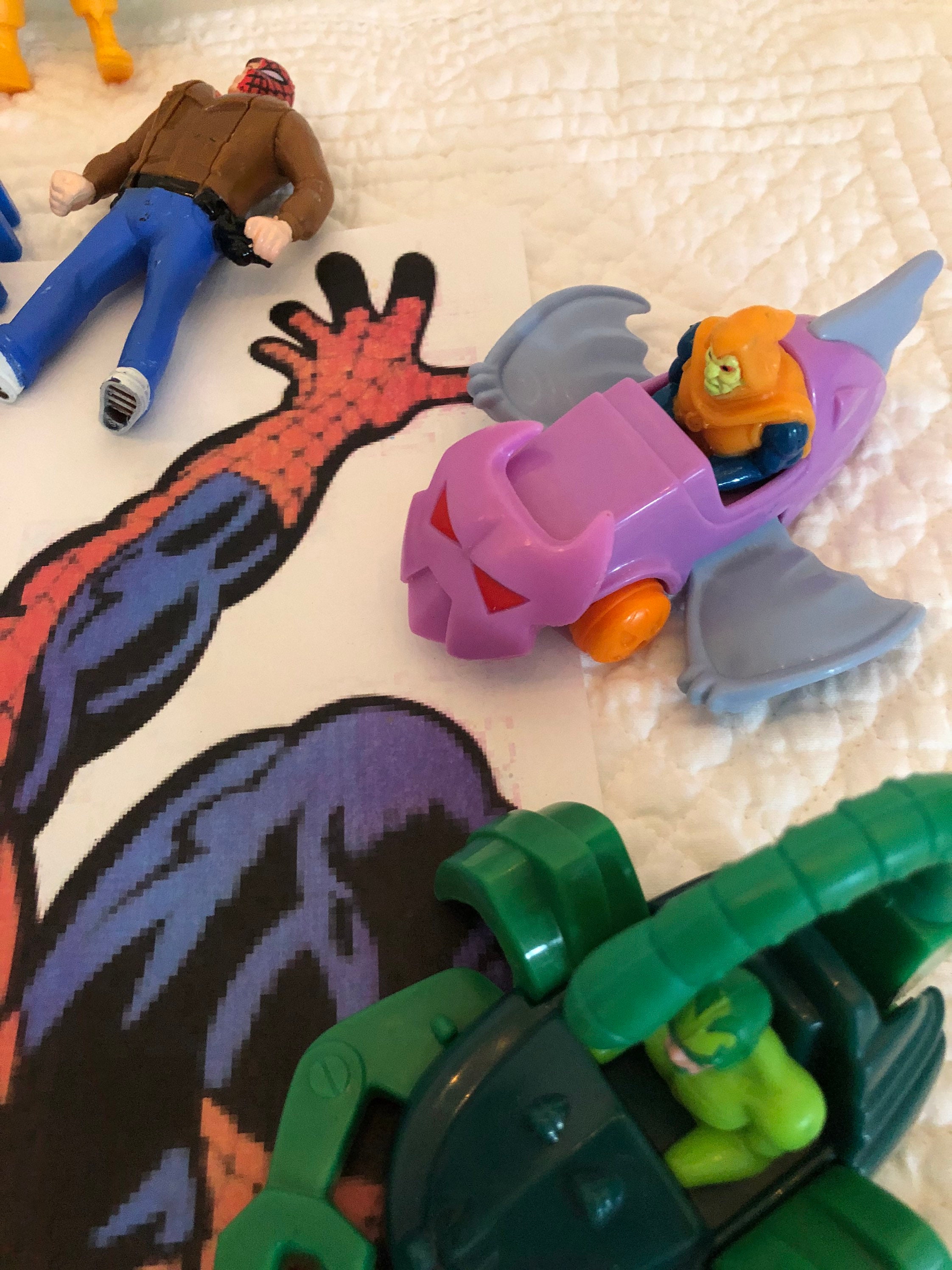 9 Pc Spider Man Marvel Happy Meal Toy Set/spider Man Happy | Etsy