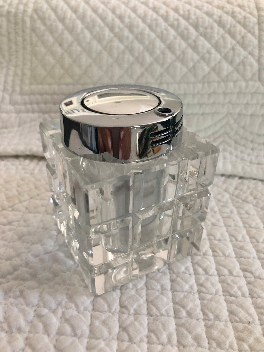 Vintage Calibri Crystal Lighter/vintage Lead Crystal Table Lighter ...