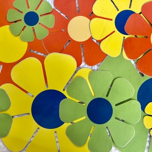 Vintage Flower Power Flower Stickers/groovy 1970s Flowers/vintage ...