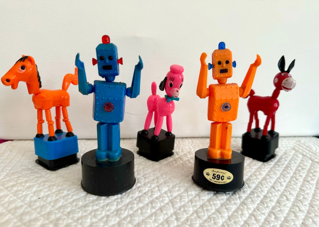 Vintage Push Puppet/vintage Collapsible Push Toy/kohner Style Push ...