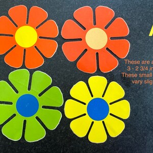 Vintage Flower Power Flower Stickers/groovy 1970s Flowers/vintage ...