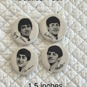 Vintage Beatles Pins/the Beatles Pin Back/meet the Beatles Pins/beatles ...