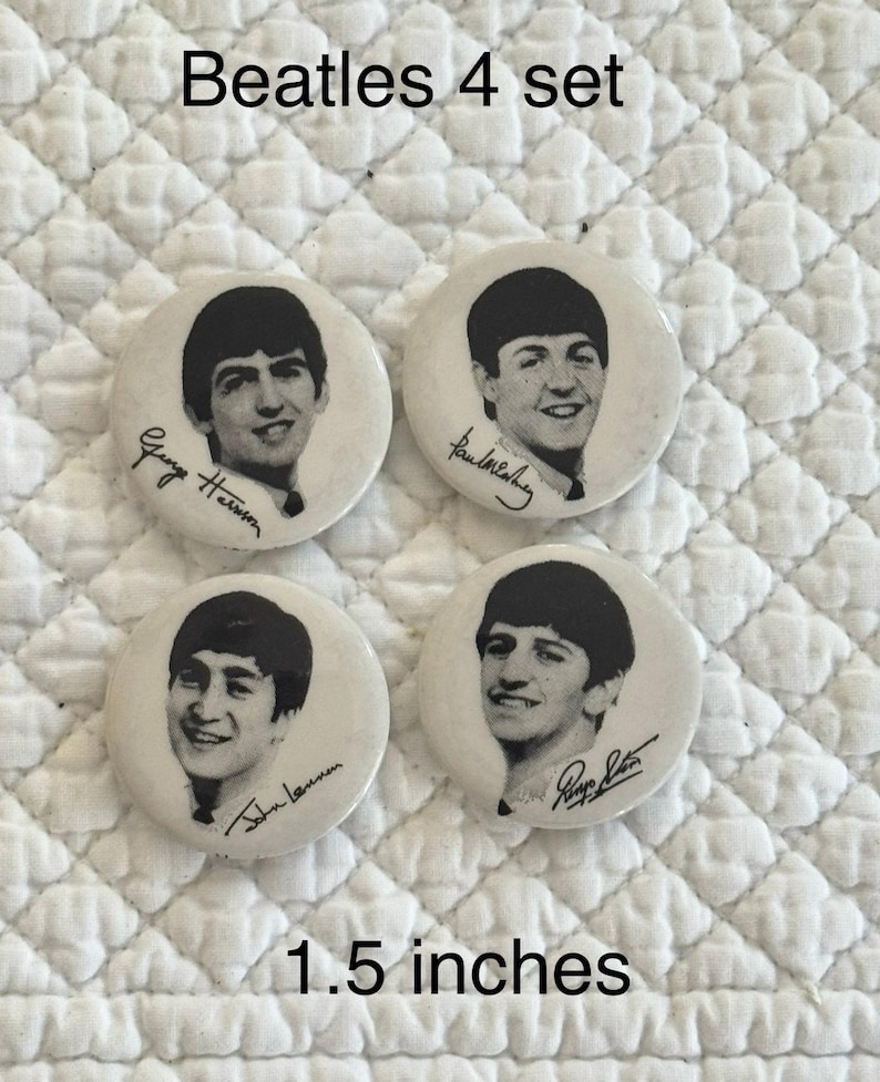 Vintage Beatles Pins/the Beatles Pin Back/meet the Beatles Pins/beatles ...