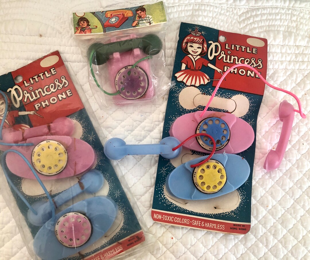 Vintage Mini Plastic Toy Telephone/made in Japan Toy Telephone/rotary ...