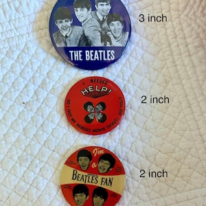 Vintage Beatles Pins/the Beatles Pin Back/meet the Beatles Pins/beatles ...