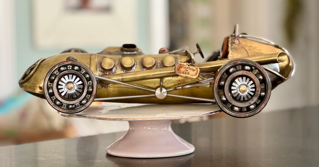 Stream Punk Race Car/artisan Made Steam Metal Race Car/handcrafted ...