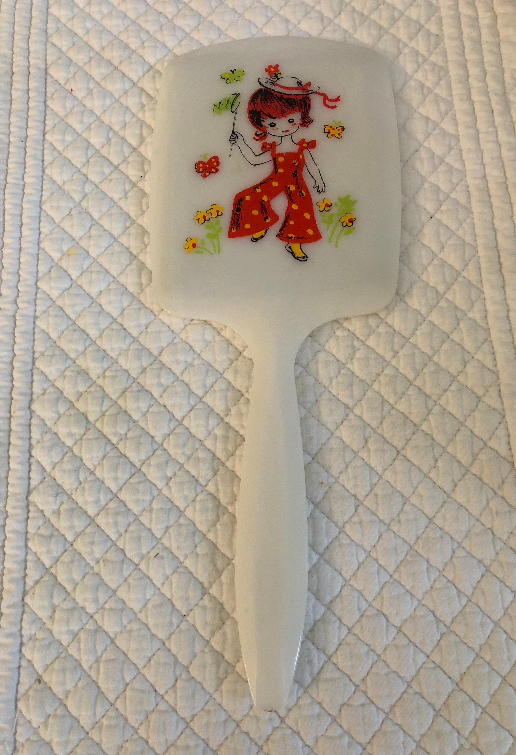 Vintage Groovy Girls Hand Mirror/vintage 1970s Hand Mirror/mid - Etsy