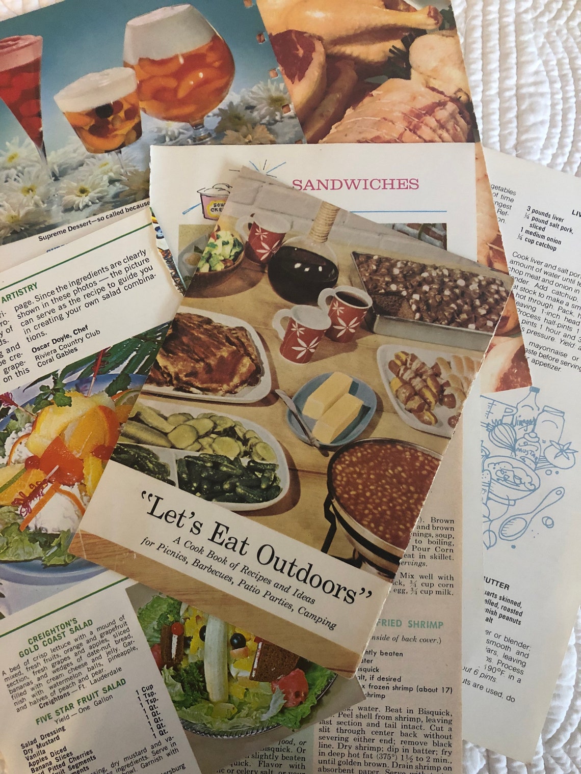 Vintage Food Recipe Book Illustrations 11pc/vintage Recipes/advertsing ...