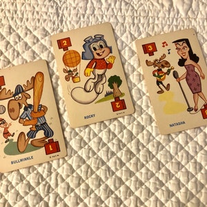 Vintage Bullwinkle Rocky Playing Cards 9pc/vintage Boris - Etsy