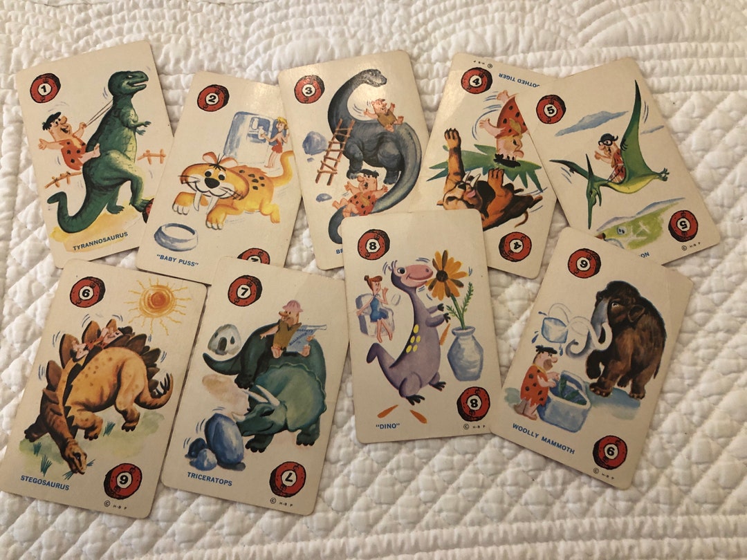 Vintage Flintstones Playing Cards 9pc/ Vintage Flintstones Characters ...