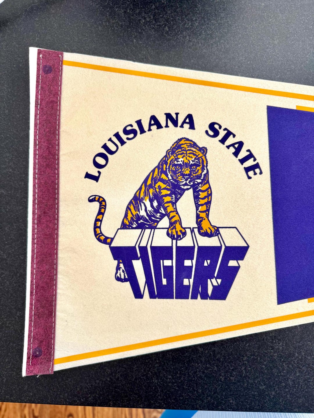 Vintage Louisiana State University Pennant/lsu Tigers College Football ...