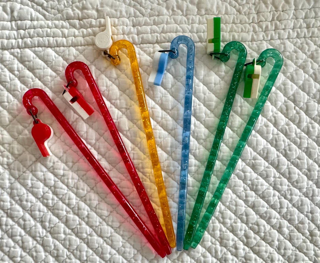 Vintage Whistle Swizzle Stick Set/ 6 Pc Whistle for Your Drink/whistle ...