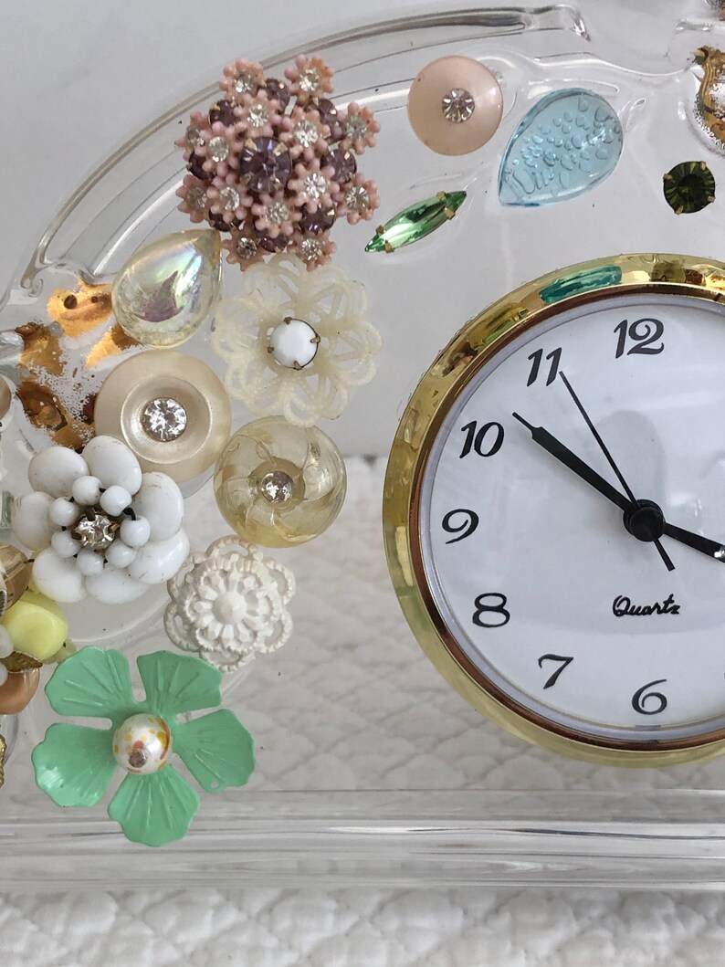 Vintage Walther Glas Art Clock/ Upcycled Clock Vintage | Etsy