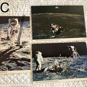 Apollo 11 Vintage Postcards/ Moon Landing Post Cards/ Man on the Moon ...