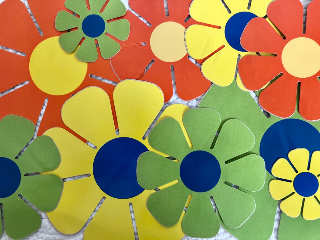 Vintage Flower Power Flower Stickers/groovy 1970s Flowers/vintage ...
