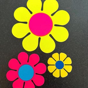 Vintage Flower Power Flower Stickers/groovy 1970s Flowers/vintage ...