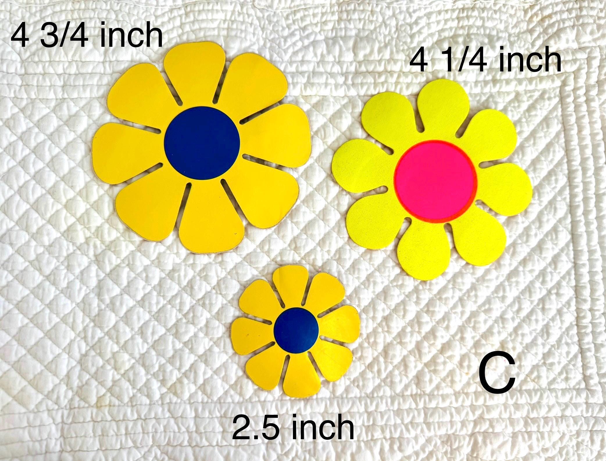 Vintage Flower Power Flower Stickers/groovy 1970s Flowers/vintage ...