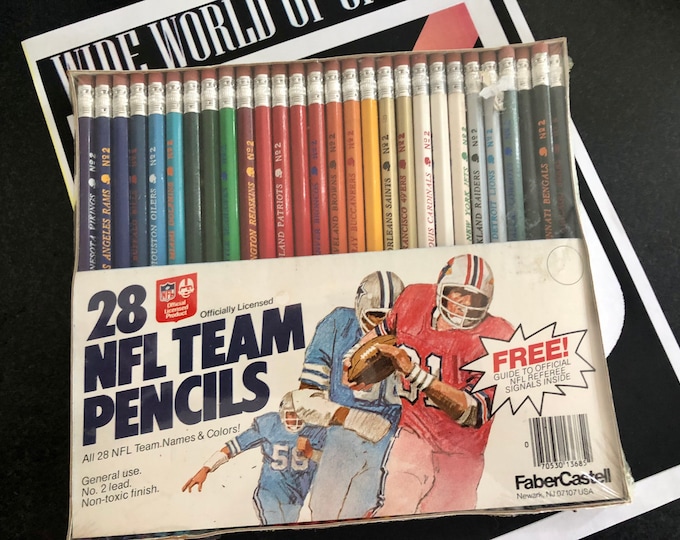 Vintage NFL Football Team Pencils 28nfl Team Pencils/officially ...