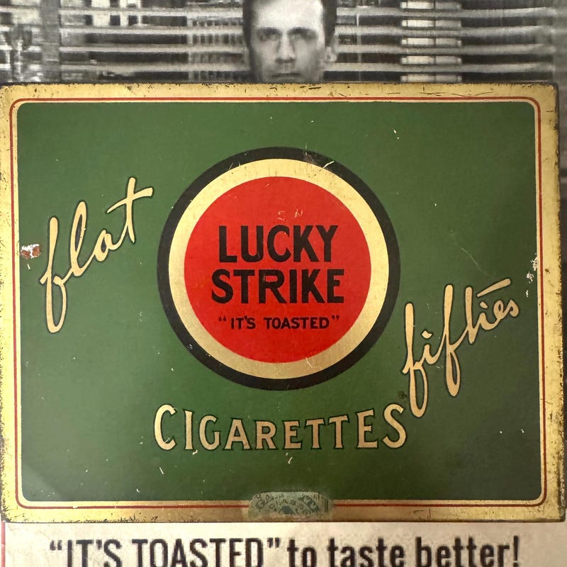 Vintage Lucky Strike Box - Etsy