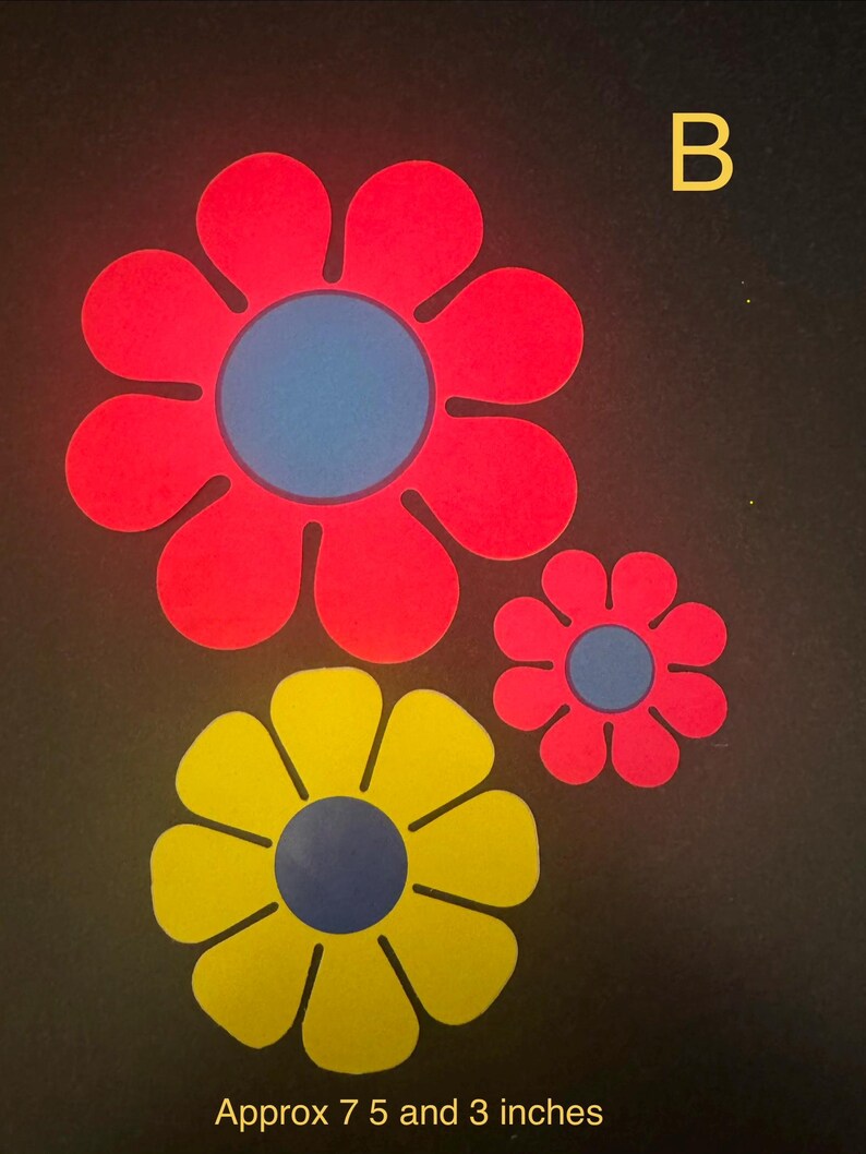 Vintage Flower Power Flower Stickers/groovy 1970s Flowers/vintage ...