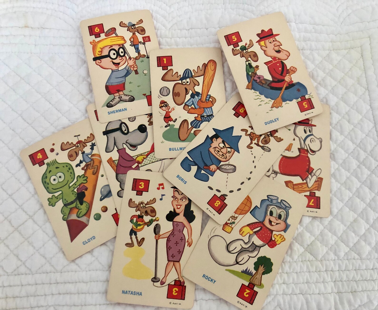 Vintage Bullwinkle Rocky Playing Cards 9pc/vintage Boris - Etsy
