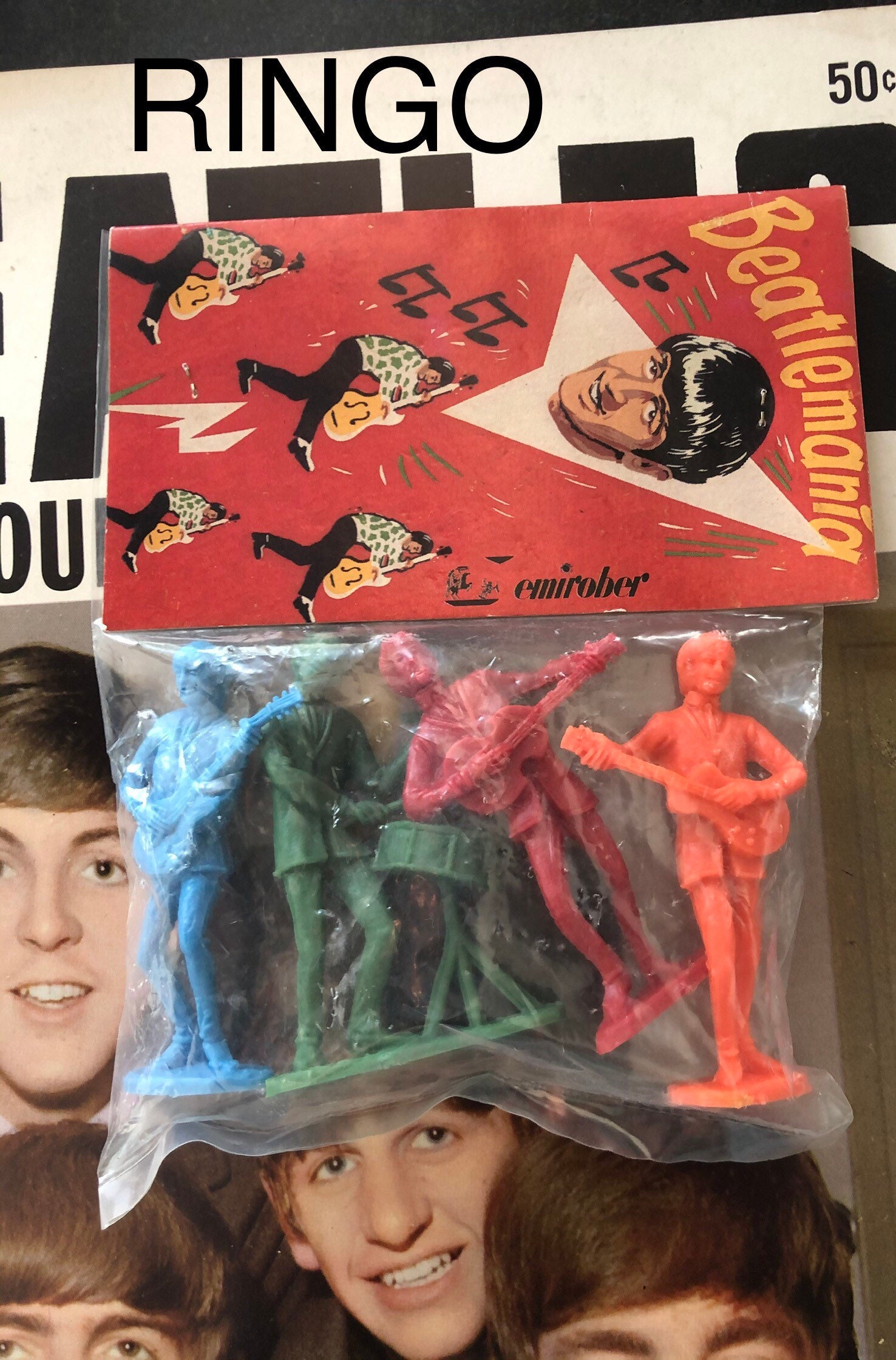 Beatles Plastic Figures/vintage Beatles Plastic Toy Collectable ...