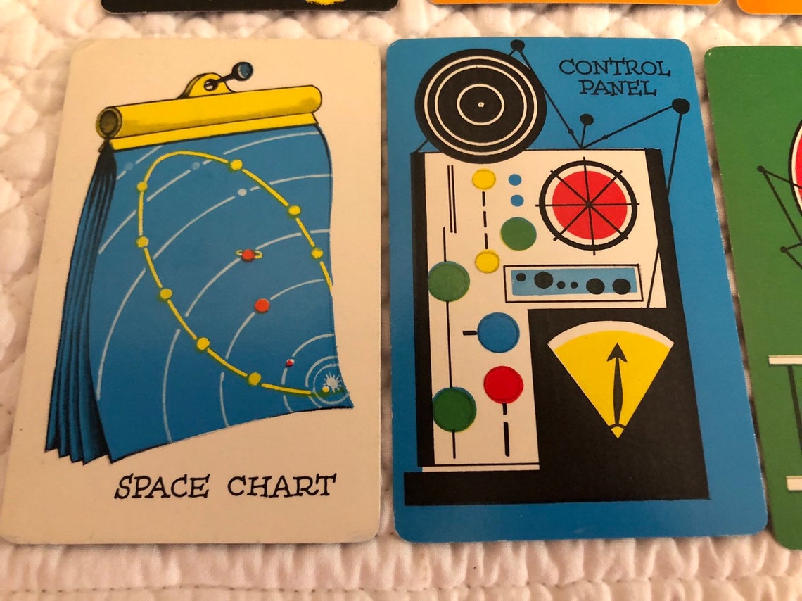 Vintage Outer Space Childrens Playing Cards 8pc/vintage Illustrations ...