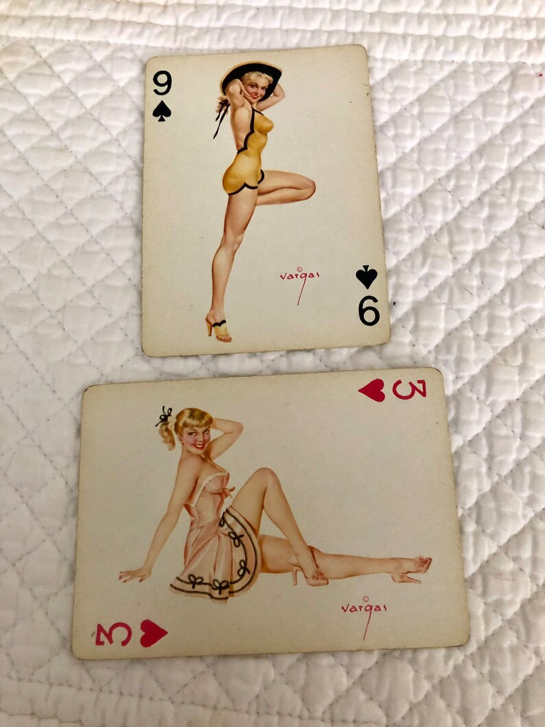 Vintage Vargas Girls Playing Cards 6 Pc/ Vintage Vargas Pin up - Etsy