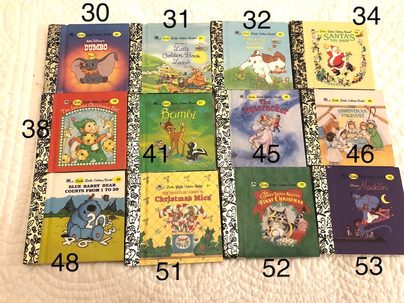 Little Little Golden Books/mini Golden Books/tiny Golden - Etsy