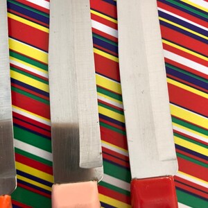 Vintage Stainless Steak Knives/quikut Steak Knife Set/pastel Steak ...