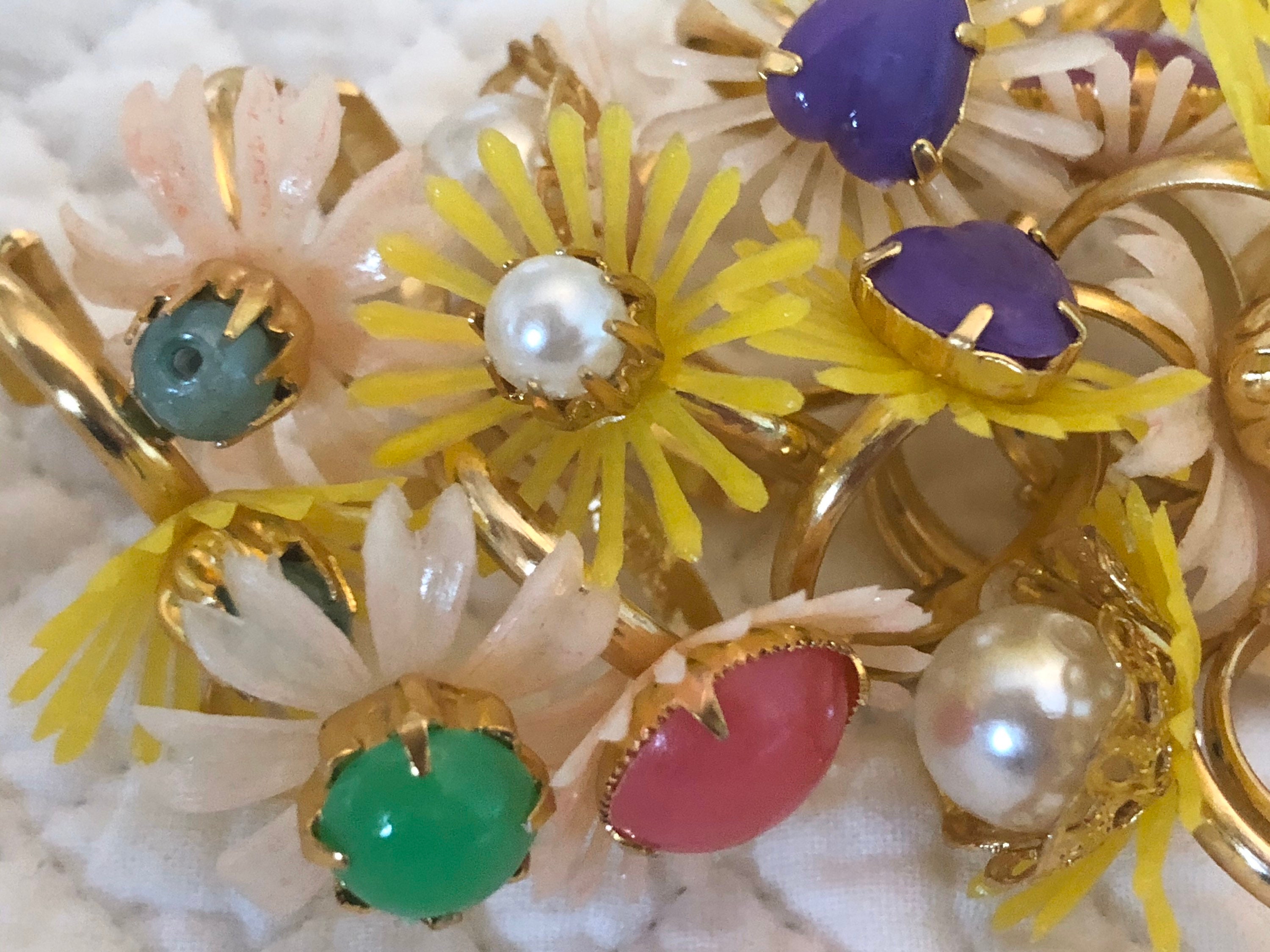 Vintage Gumball 3pc Cocktail Ring/gumball Prize Rings/pretend | Etsy