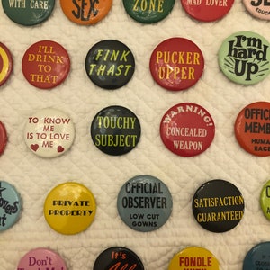 Vintage 1970s Hippy Buttons Pins/vintage Vagabond Counter Culture Pins ...