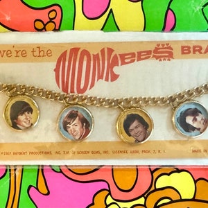 Vintage the Monkees 1967 Charm Bracelet/vintage Monkees Charm Bracelet ...