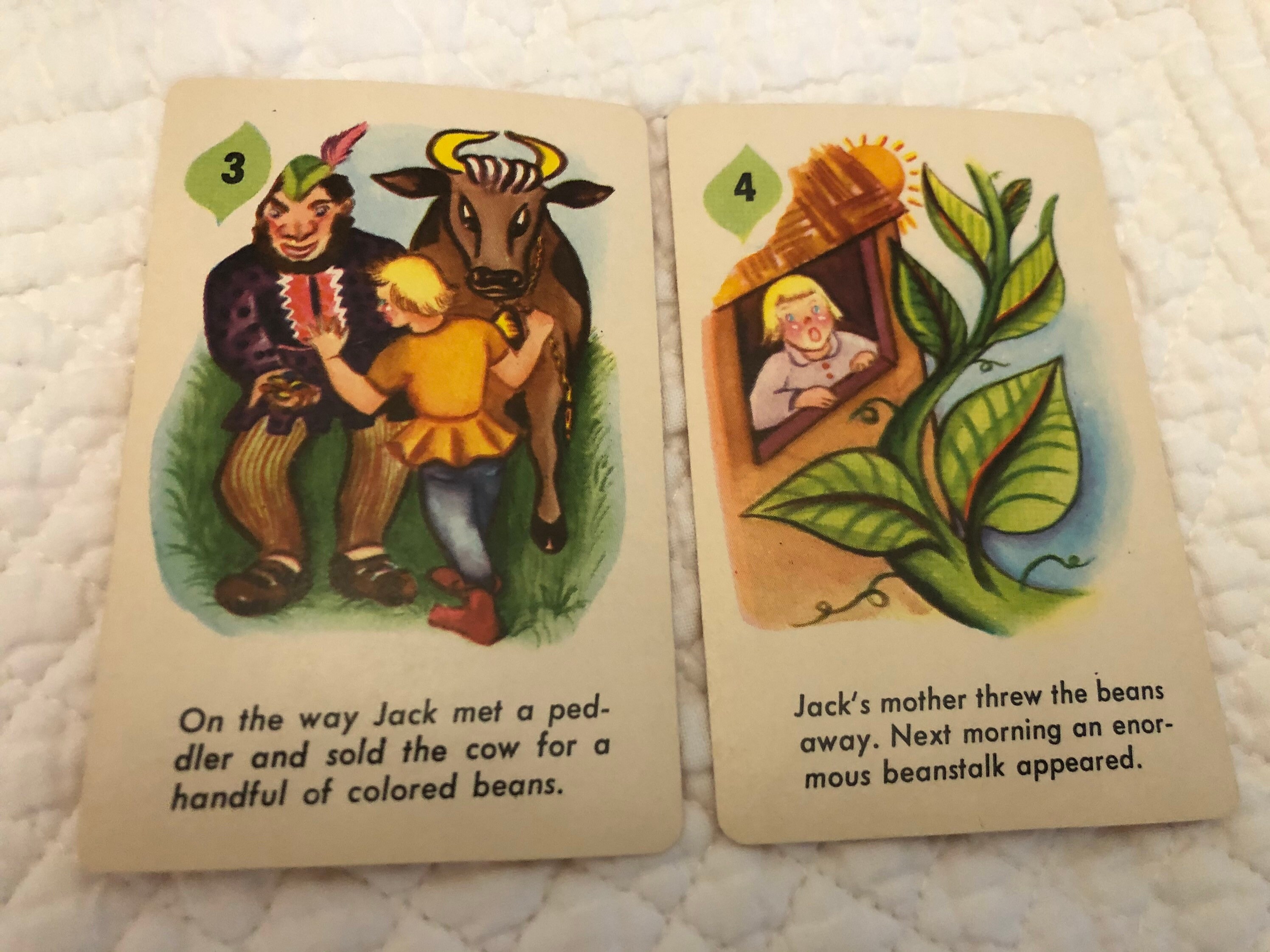 Vintage Jack & the Beanstalk Cards 10pc/vintage Jack Beanstalk | Etsy