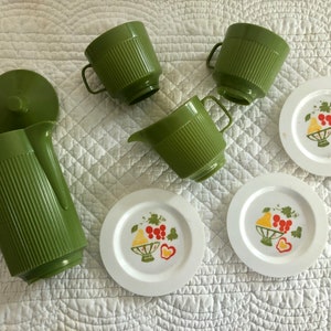 Vintage Pretend Play Kitchen Set/pretend Tea Party/orange Corning ...