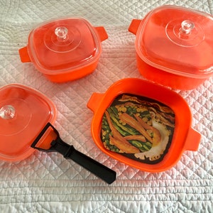 Vintage Pretend Play Kitchen Set/pretend Tea Party/orange Corning ...