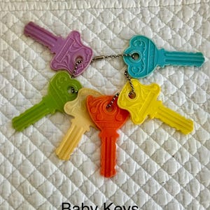 Vintage Baby Keys/mid Century Baby Toys/baby Keys/baby Ring/vintage ...