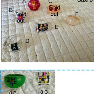 Vintage Lucite Ring/vintage Lucite Ring/1980s Lucite Statement Ring/mod ...