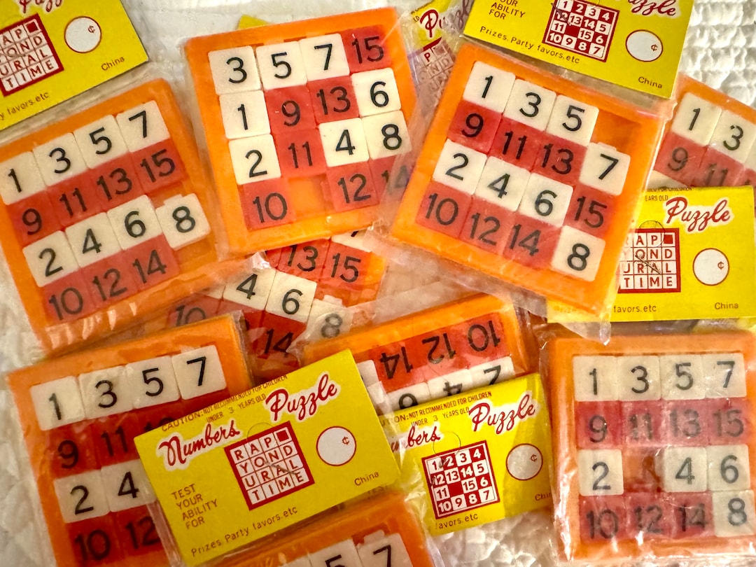Vintage Numbers Sliding Tile Puzzle/number Tile Puzzle/roalex Style ...