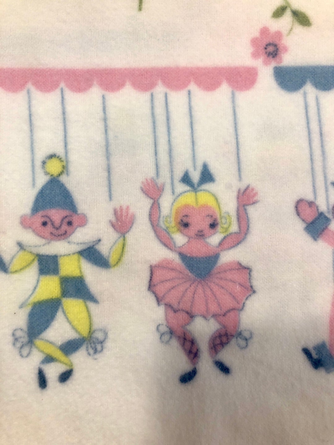 Vintage JC Penny Baby Blanket/mid Century Baby Animal Nursery Blanket ...