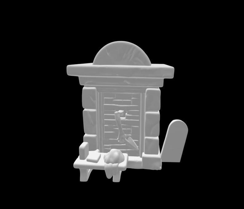 Haunted Mansion Graveyard Bricklayer Crypt 3D Model - Etsy