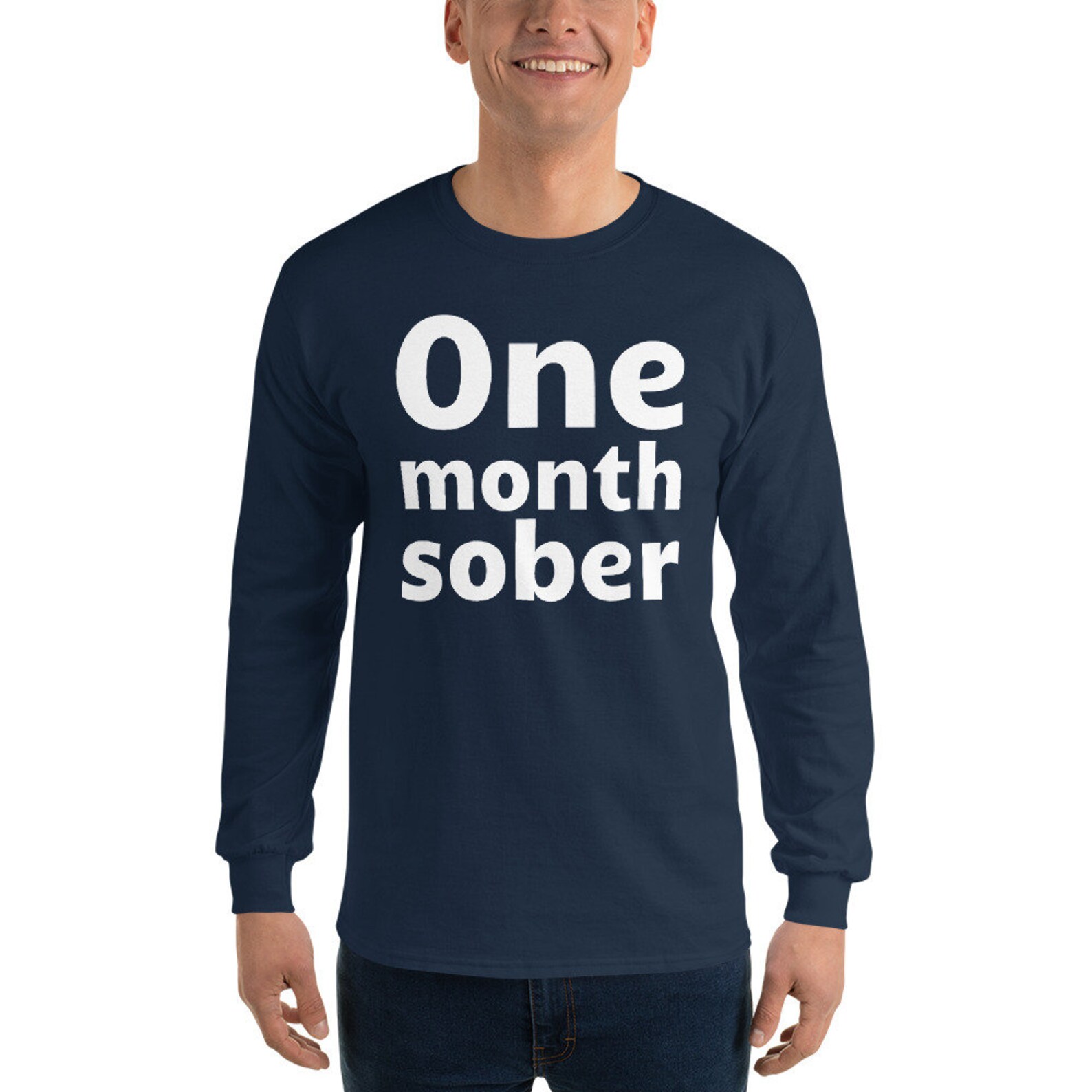 One Month Sober Long Sleeve Shirt Recovery Sobriety Birthday | Etsy One Month Sober Long Sleeve Shirt Recovery Sobriety Birthday | Etsy