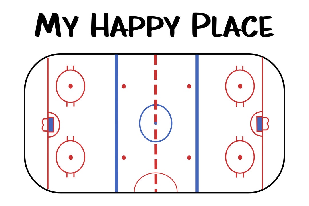 Hockey My Happy Place Digital Poster Wall Art Download Printable - Etsy
