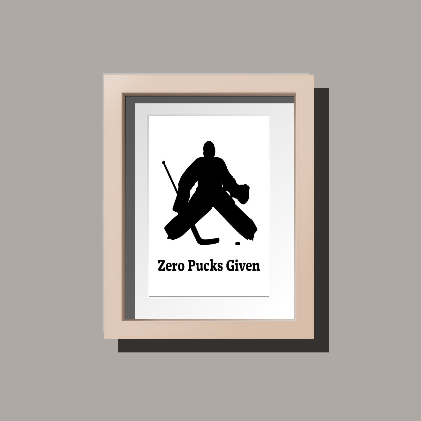 Zero Pucks Given Hockey Goalie Digital Wall Art Poster Download ...