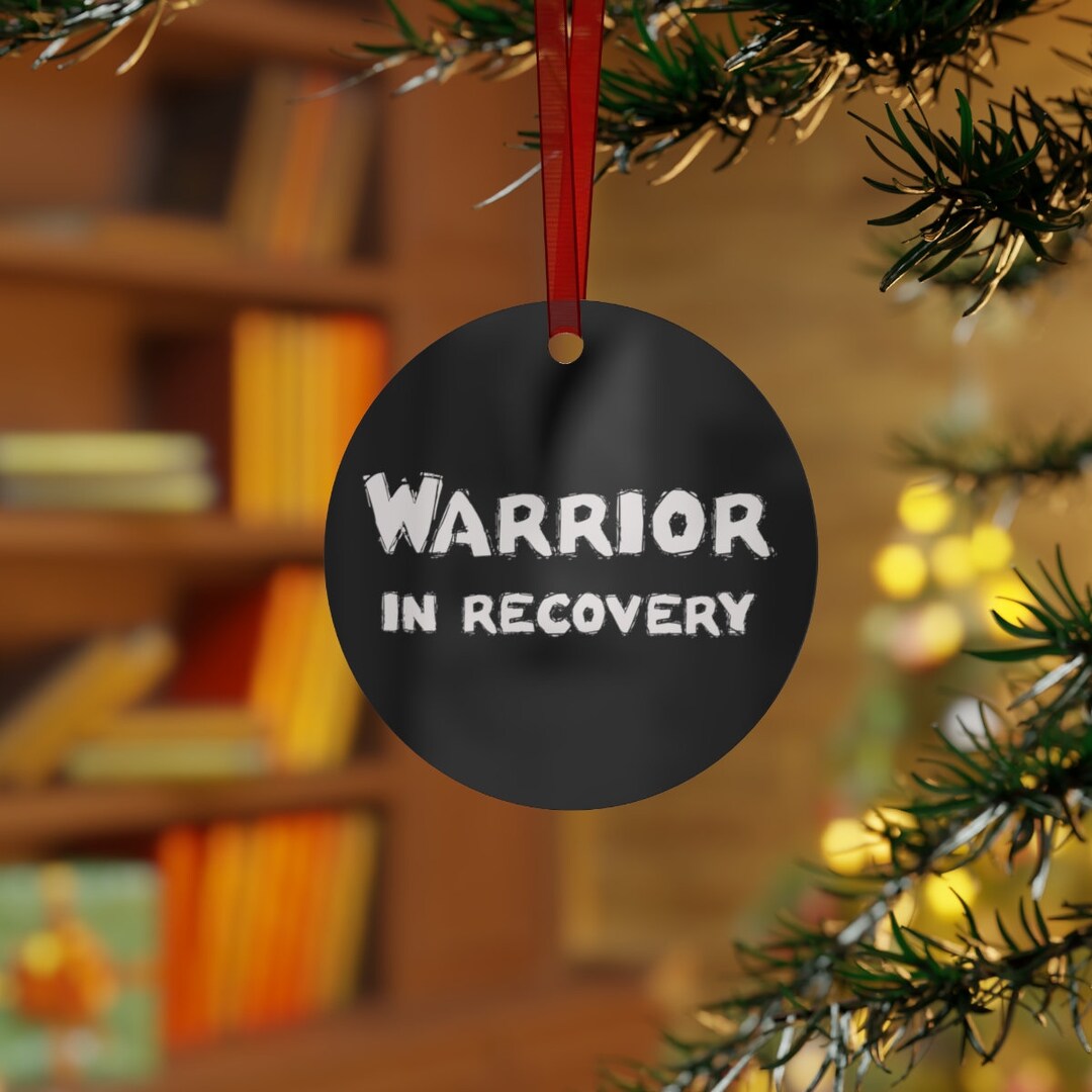 Warrior in Recovery Round Metal Christmas Ornament - Etsy