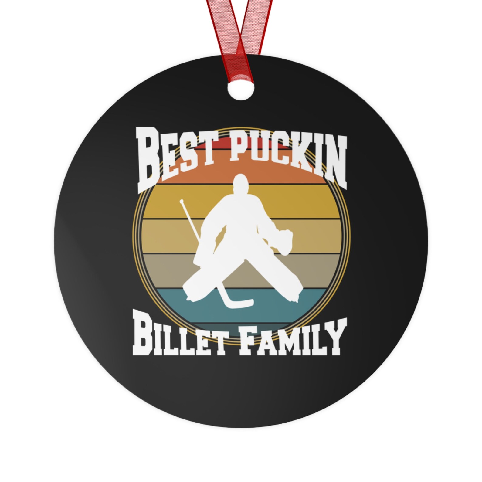 Best Puckin Billet Family Hockey Goalie Metal Christmas Ornament - Etsy