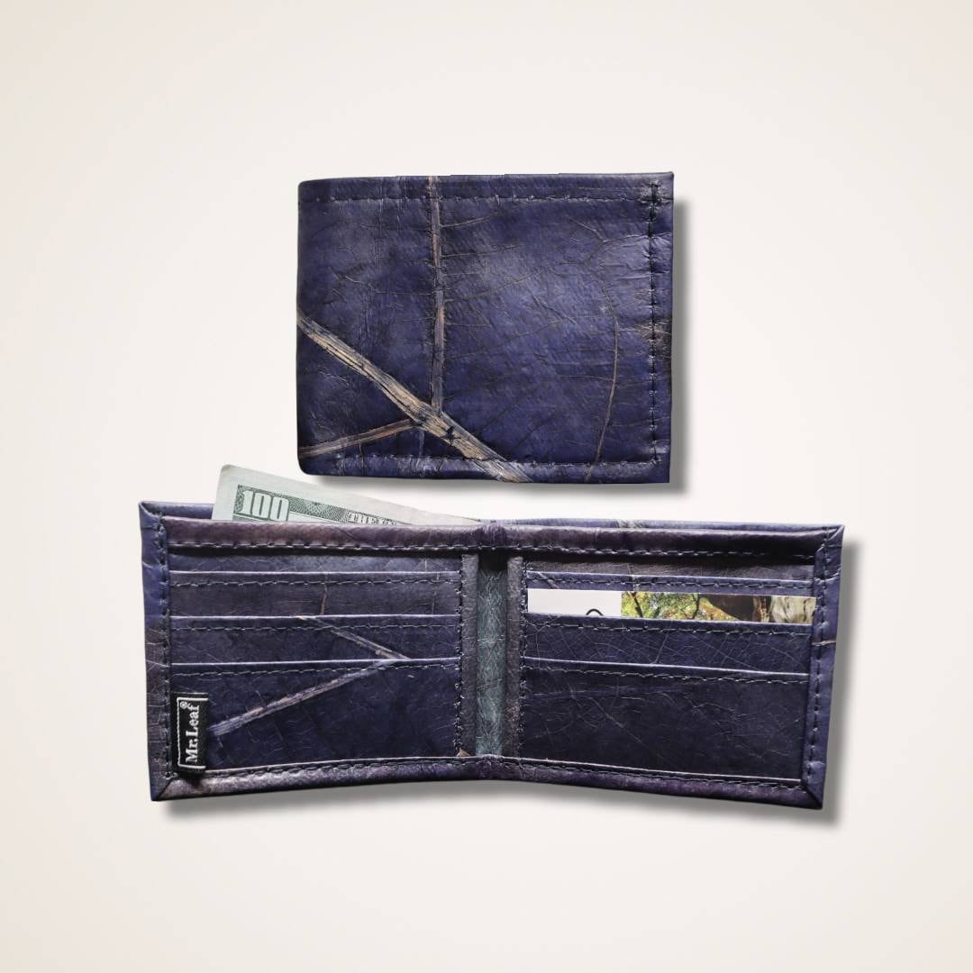 Real Leaf Wallet Leaf Leather Men's Wallet Handmade | Etsy