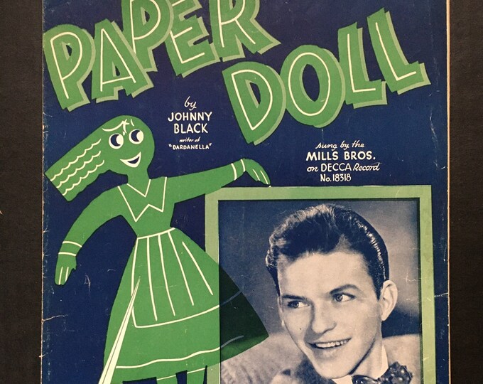 1943 Sheet Music FRANK SINATRA paper Doll by Johnny S. Black Cover ...